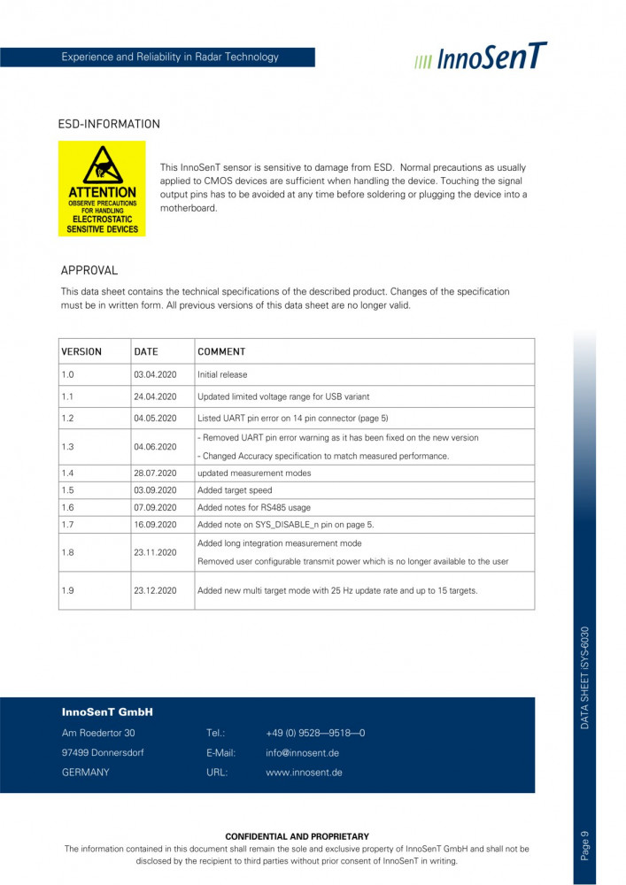 iSYS-6030 technical document page 9