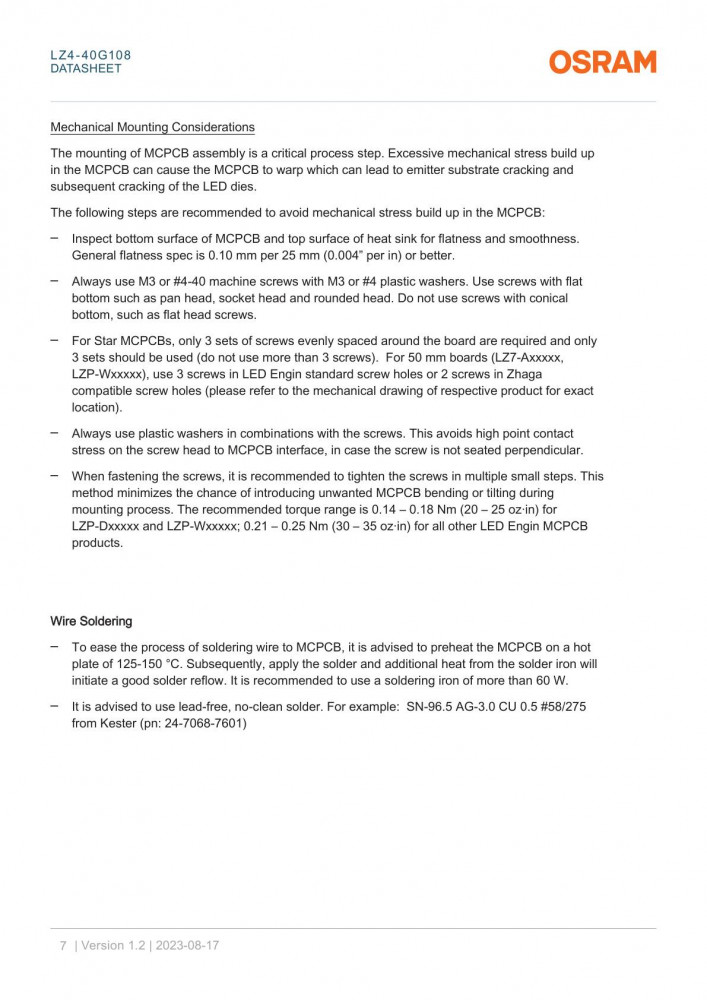 LZ4-40G108 datasheet page 7