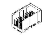 Impact 100 Ohm 2 Pair Vertical Backplane Header, Unguided, Dual Endwall,  16 Columns, 96 Circuits, Pin Length 4.90mm, Plated Through Hole Dimension 0.39mm, Lead-Free
