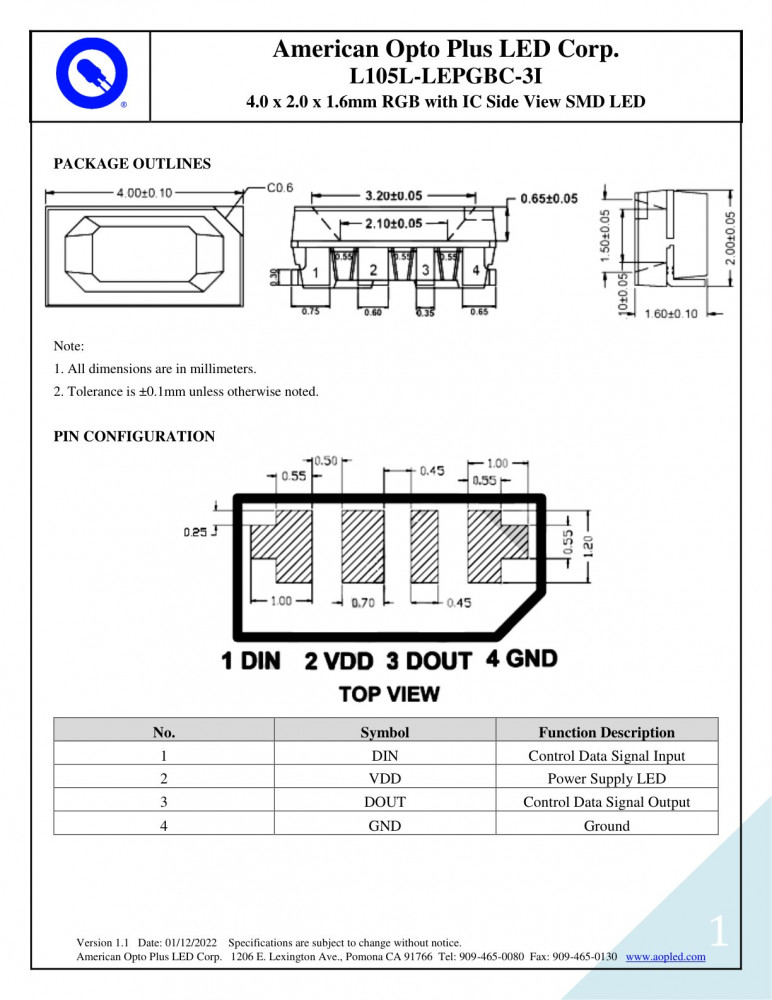 L105L-LEPGBC-3I datasheet page 1