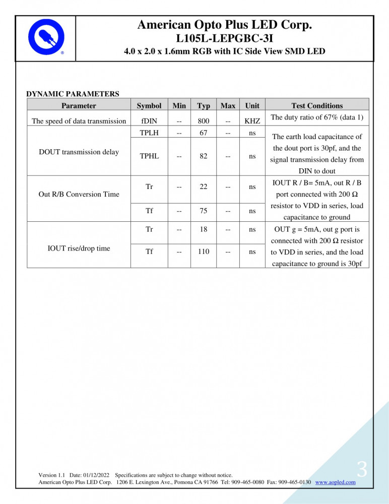 L105L-LEPGBC-3I datasheet page 3