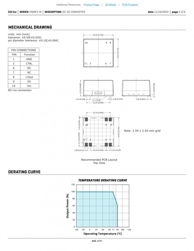PQME3-M datasheet page 4