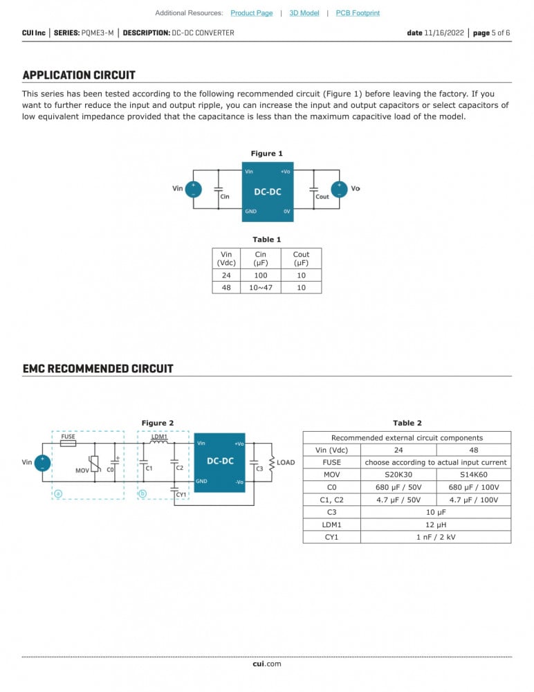 PQME3-M datasheet page 5