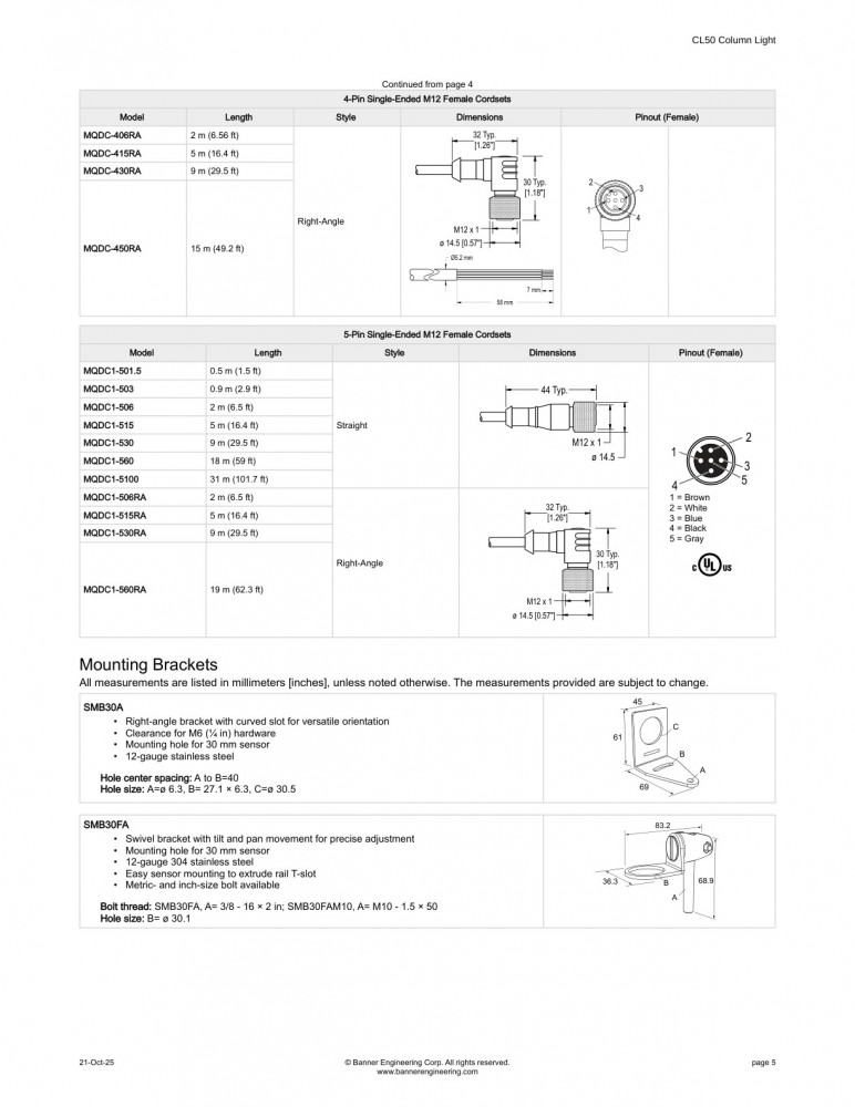 CL50 product document page 5