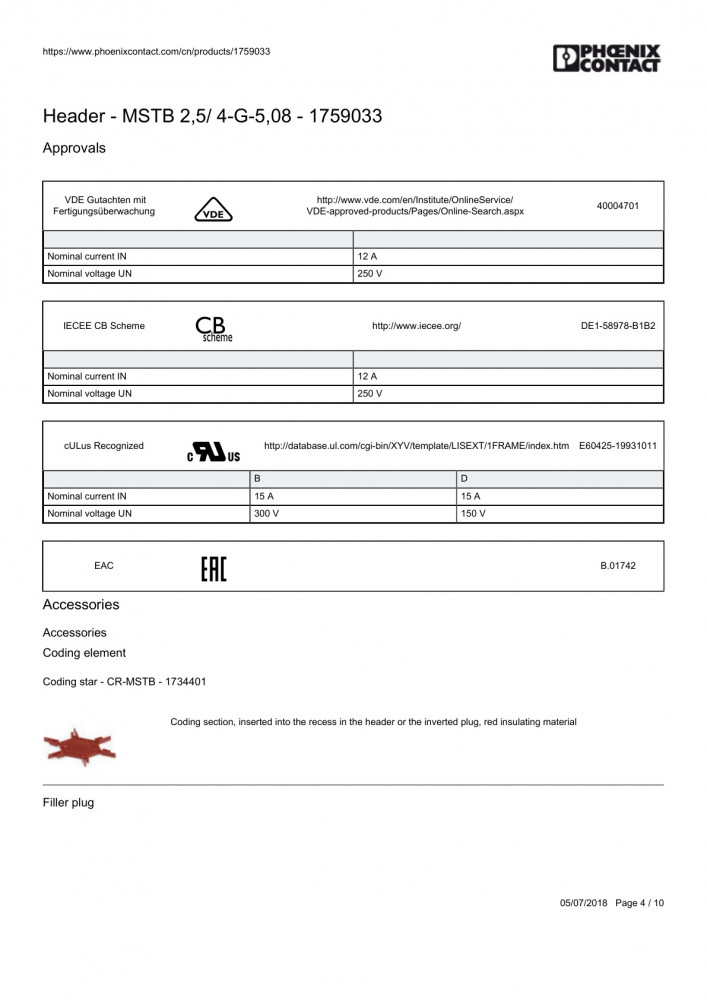 Phoenix Contact 1759033 technical document page 4