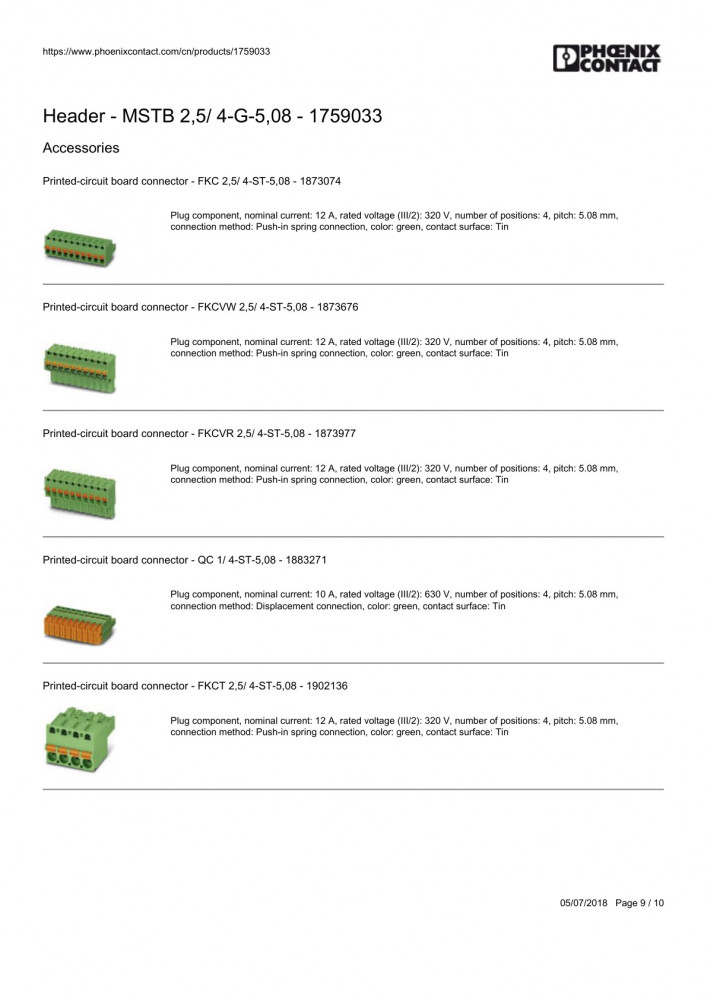 Phoenix Contact 1759033 technical document page 9