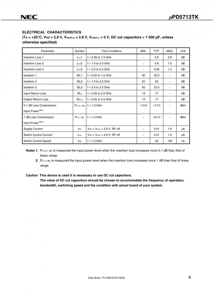UPD5713TK-E2-A datasheet page 3