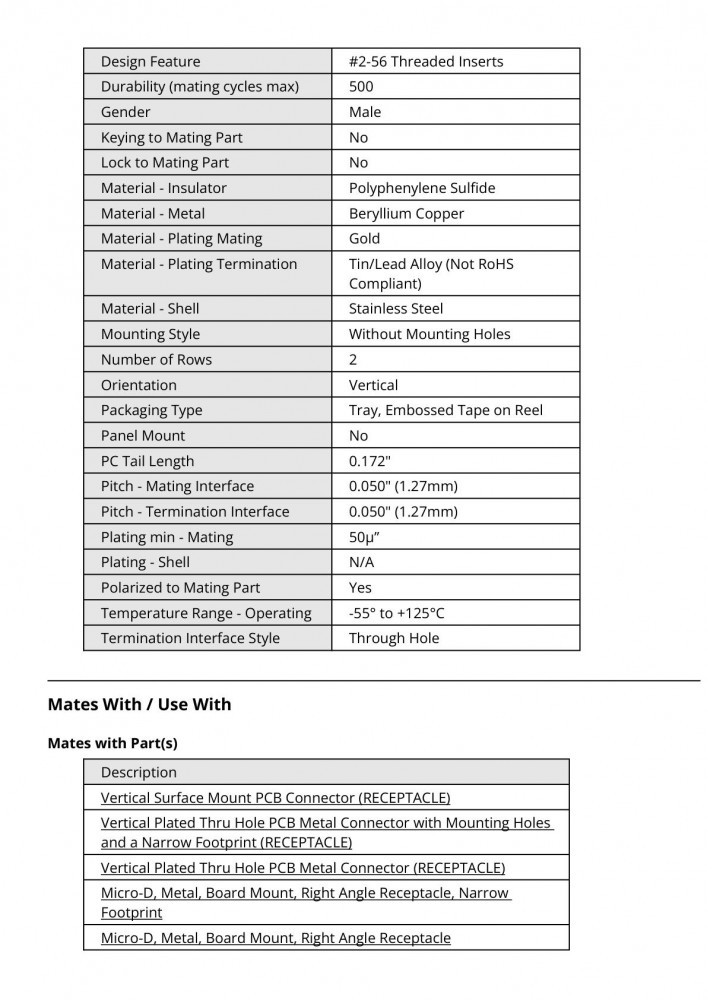 Technical document page 2 for MK-235-009-145-0000-0B7