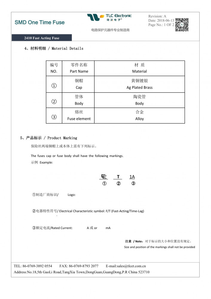 SCF2A datasheet page 2