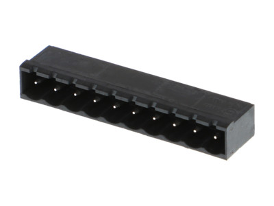 5.08mm Pitch Eurostyle Vertical PCB Header, Open Ends, Green Housing, 10 Circuits