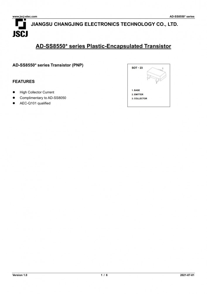 AD-SS8550-H datasheet page 1