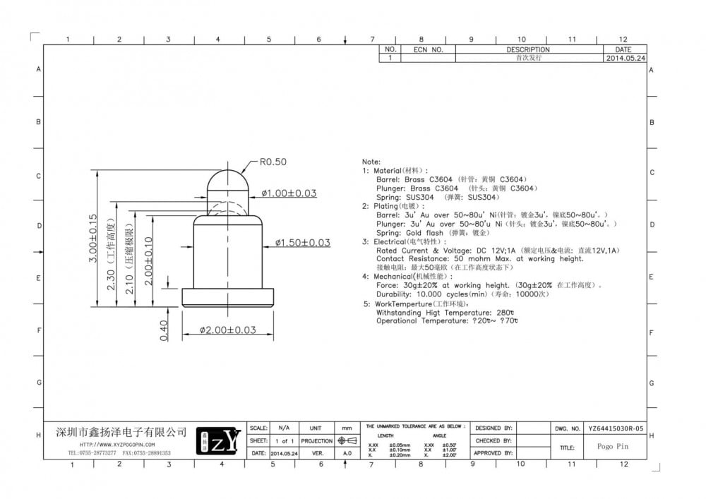 YZ64415030R-05 specification page 3