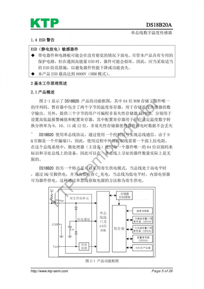 DS18B20A datasheet page 5