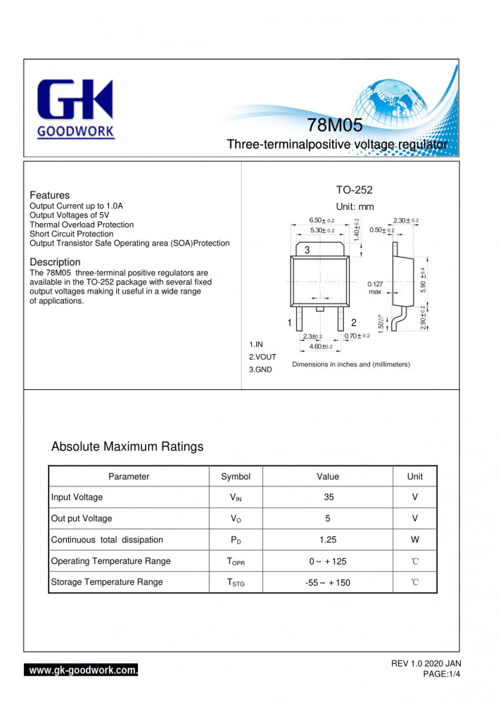 78M05 datasheet page 1