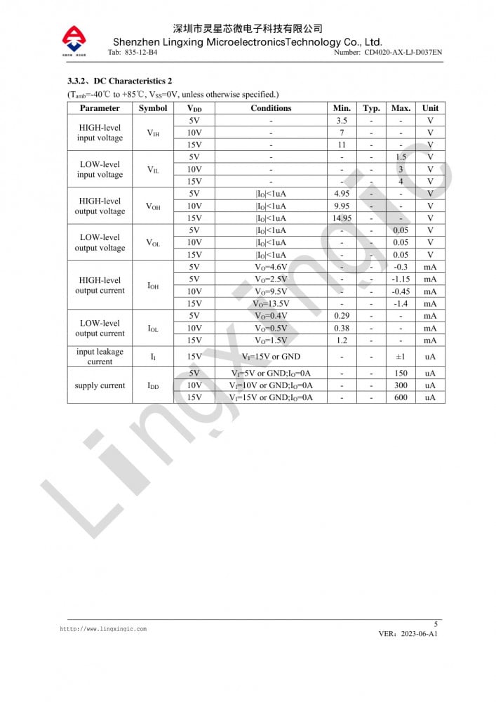 CD4020BM(LX) datasheet page 7