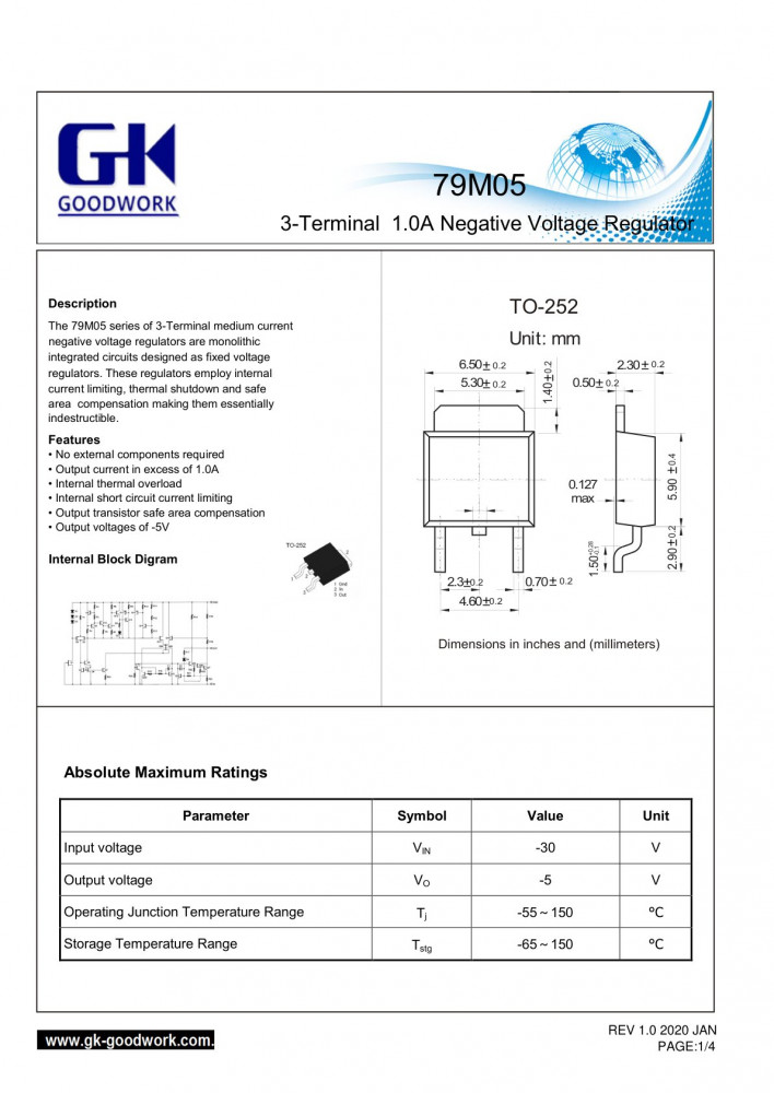 GOODWORK 79M05 datasheet page 1