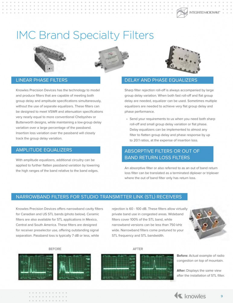 Knowles RF/Microwave catalog page 9