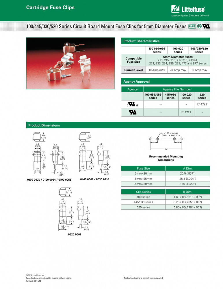 Littelfuse 00300210N technical document page 1