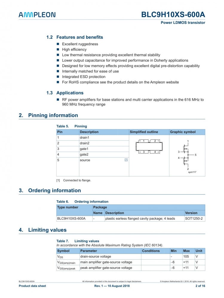 BLC9H10XS-600AY datasheet page 2