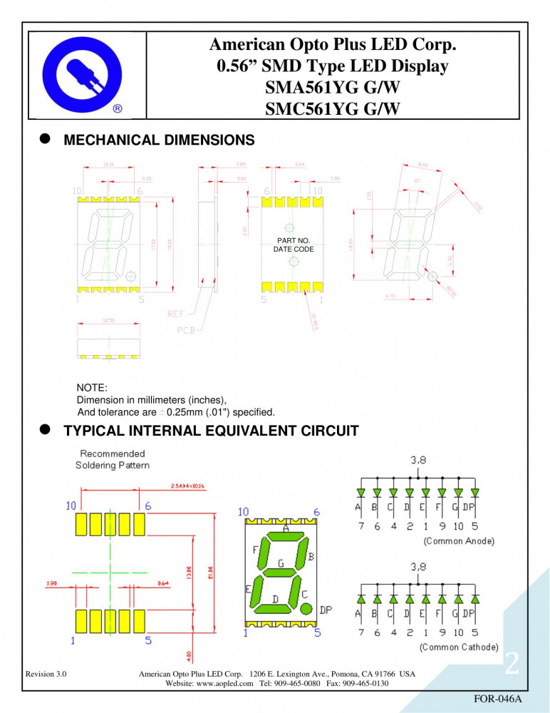 SMA561YG technical document page 2