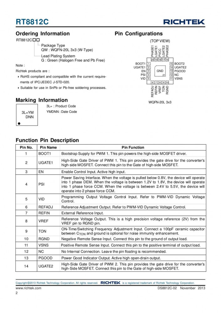 RT8812C datasheet page 2