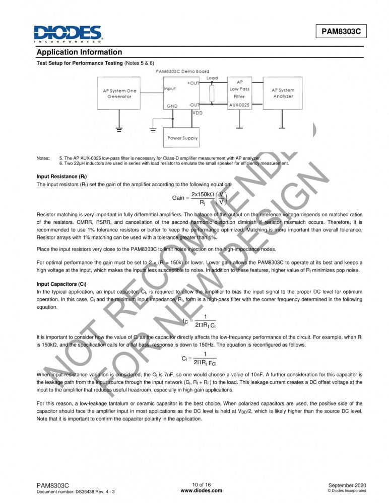 PAM8303CBYC datasheet page 10