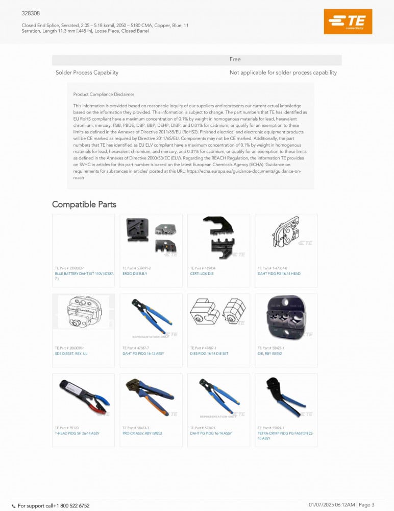 TE Connectivity 328308 technical document page 3