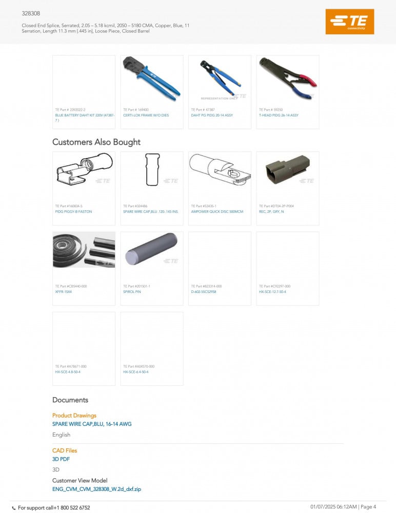 TE Connectivity 328308 technical document page 4