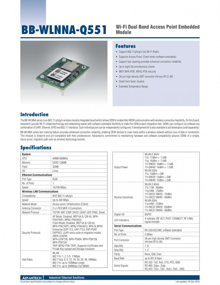 BB-WLNNA-Q551 technical document, page 1