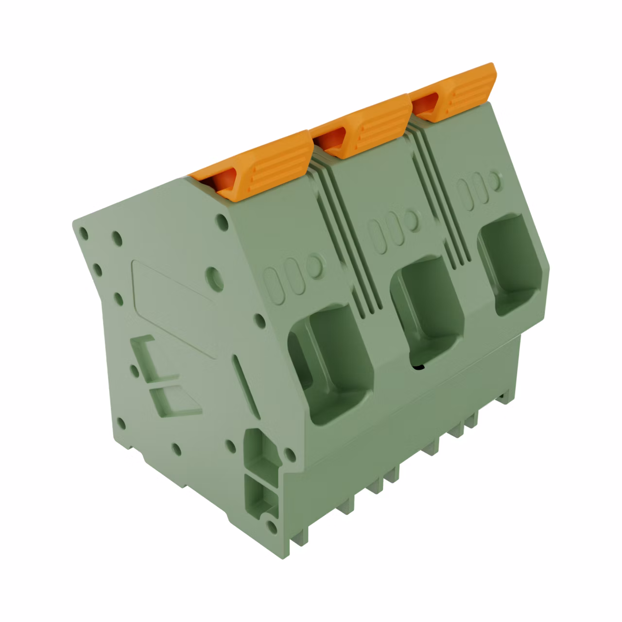 15.00mm Pitch Lever Activated Fixed Mount PCB Terminal Block, 35° Wire Entry, Bussed Terminals, 3 Circuits for sale