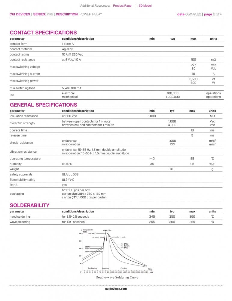 PR6 datasheet page 2