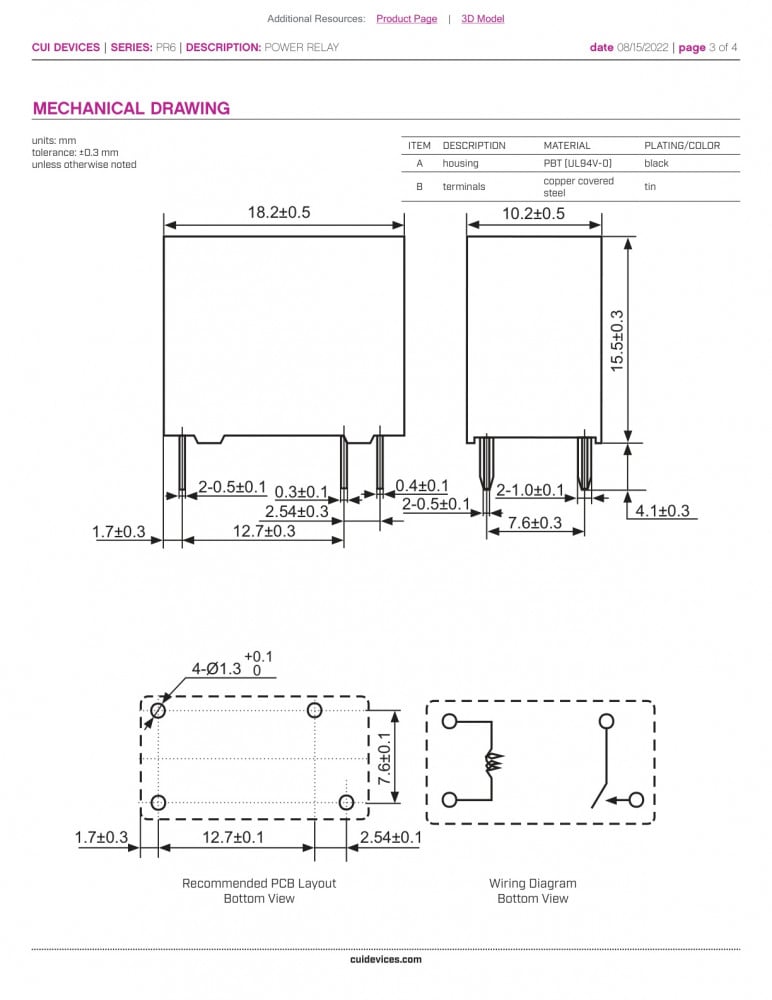 PR6 datasheet page 3