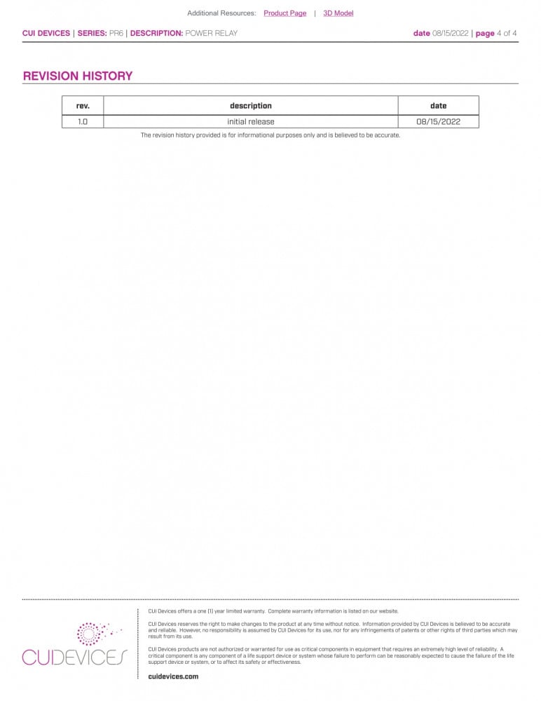 PR6 datasheet page 4