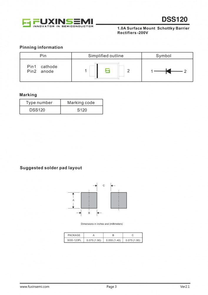 DSS120 datasheet page 3