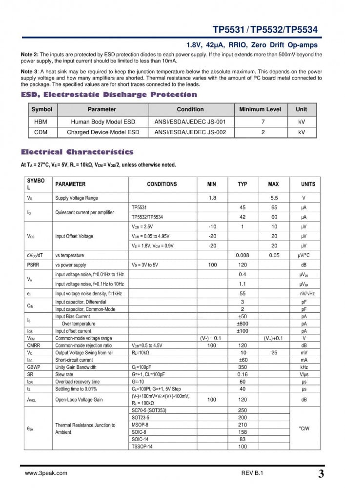 TP5534 datasheet page 3