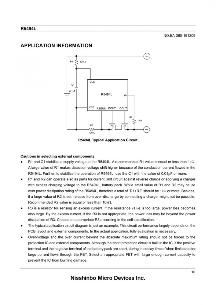R5494L datasheet page 10