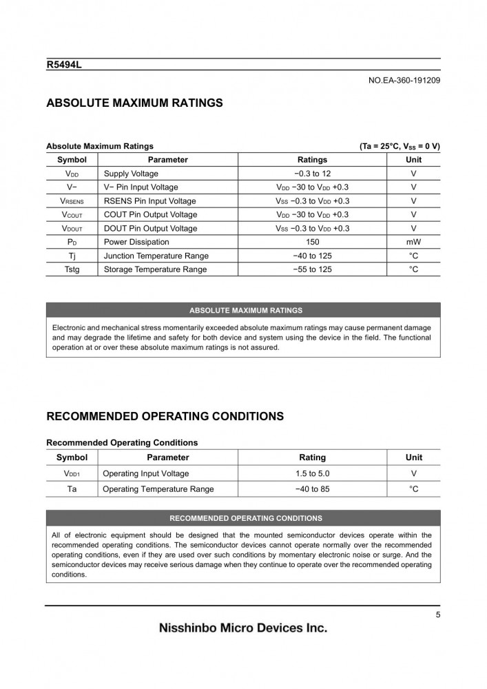 R5494L datasheet page 5