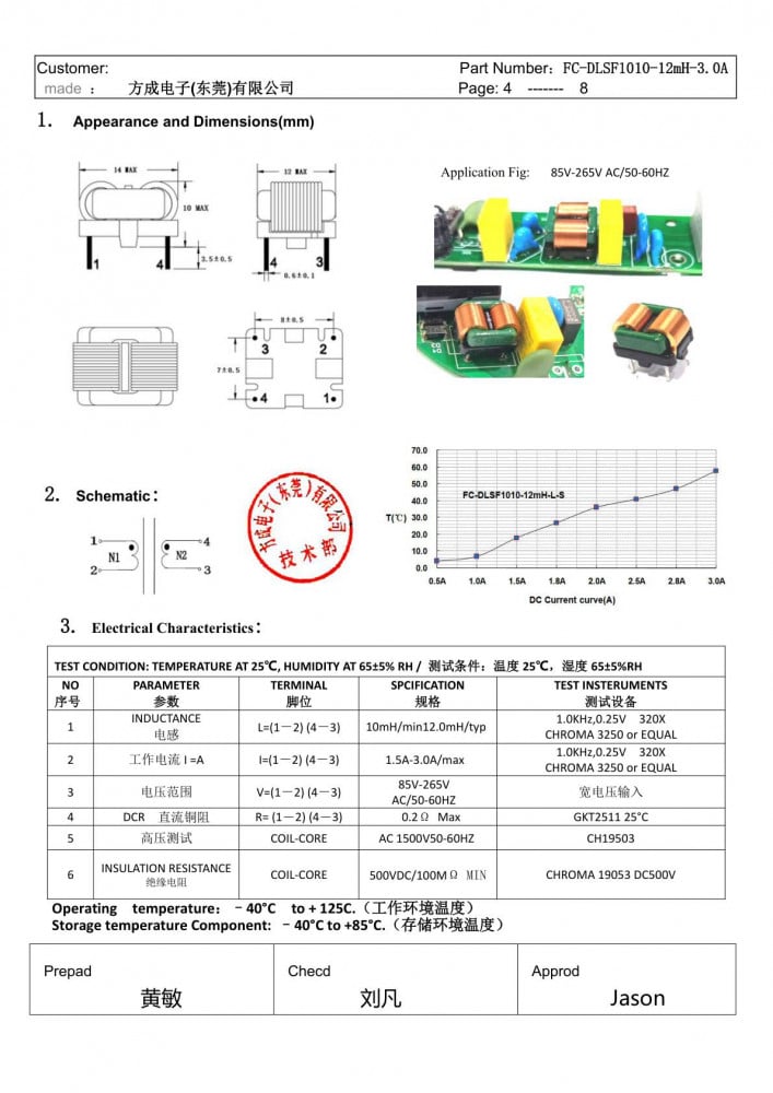 DLSF1010-12mH-L-S approval specification page 4