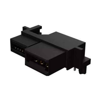 EXTreme LPHPower Receptacle Header, Right-Angle, 2 Power Contacts, 12 Signal Contacts, Select Gold (Au) Plating, for 1.57mm Thick PC Board, with Press-fit Plastic Pegs for sale