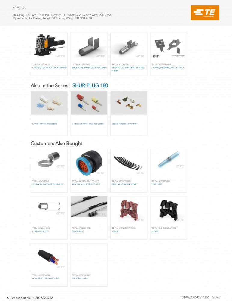 TE Connectivity 42891-2 technical document page 3