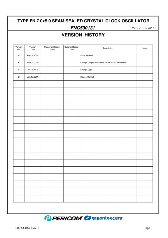 FNC500131 specification page 2