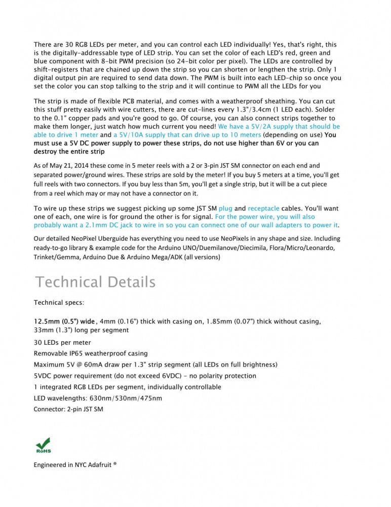 Adafruit 2552 technical document page 2