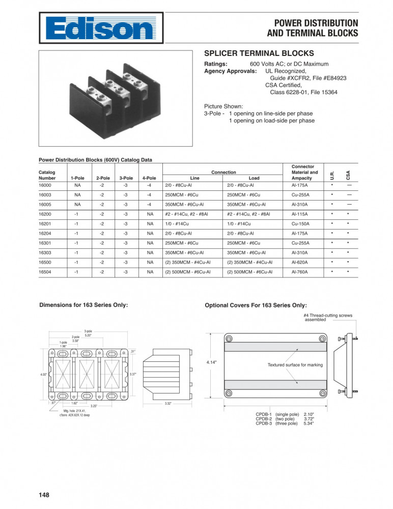 EATON power distribution block data