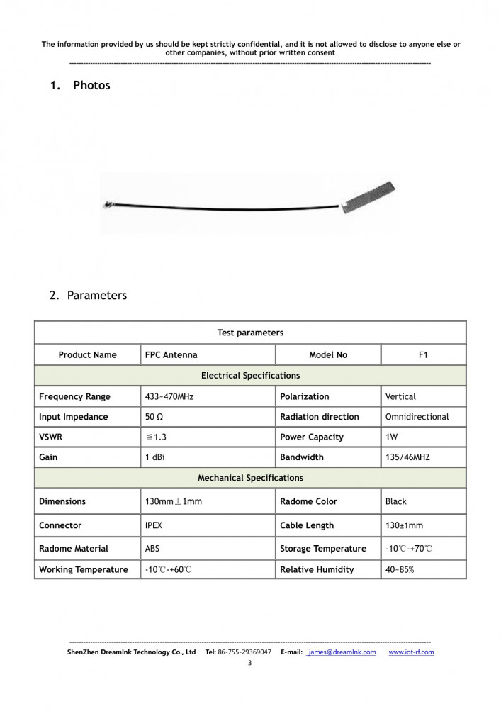 DreamLNK F1 technical document page 3