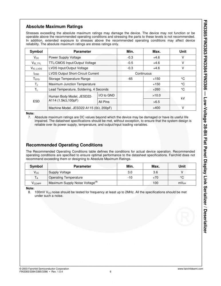 FIN3383 datasheet page 6