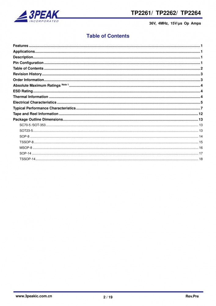 TP2262-SR datasheet page 2