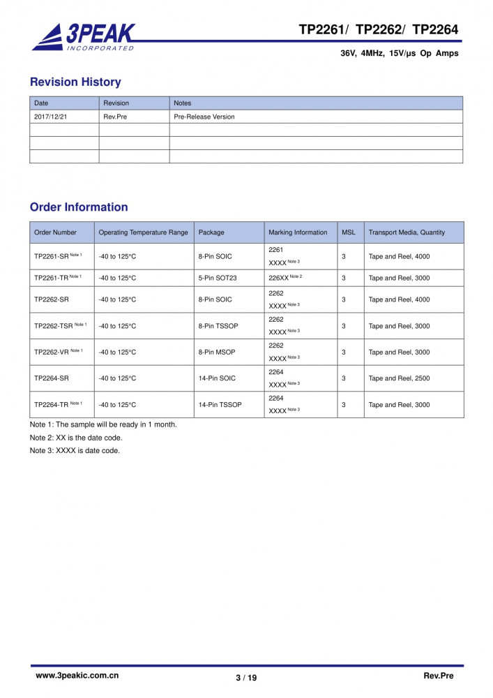 TP2262-SR datasheet page 3