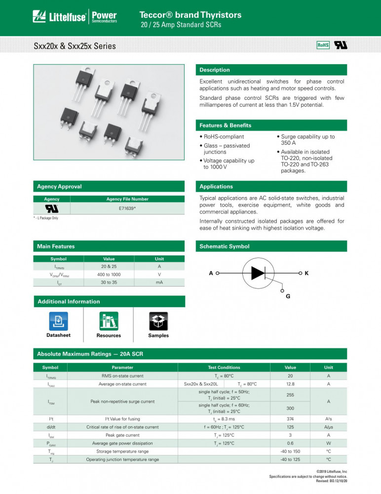 S4025LTP datasheet page 1