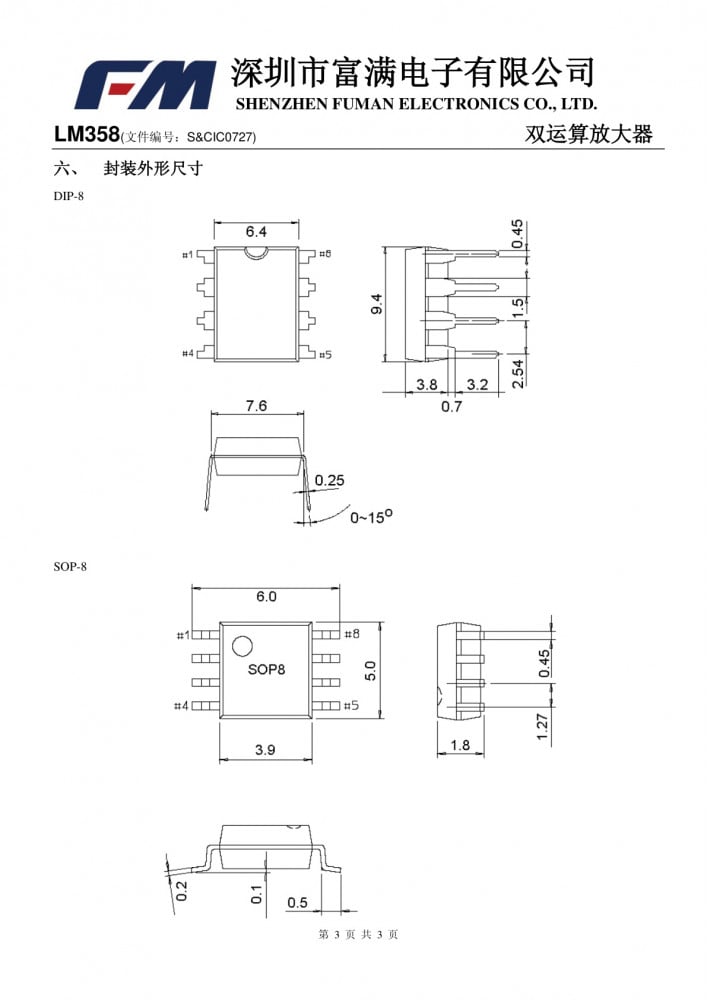 LM358S datasheet page 3