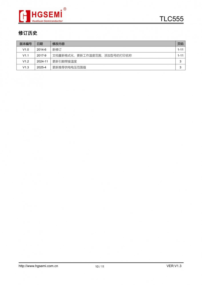 TLC555M/TR datasheet page 10